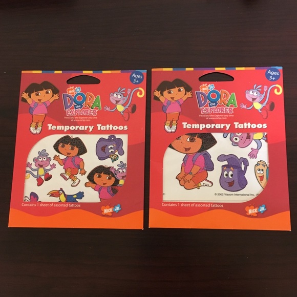 Nickelodeon | Accessories | 2 New In Pkg Dora The Explorer Temporary ...